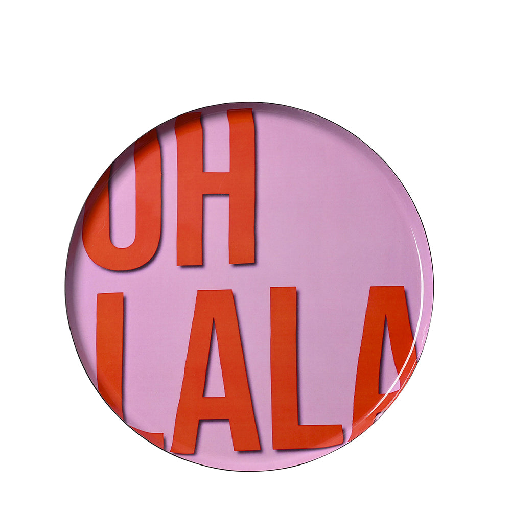 Dekotablett Oh lala Rosa 23 cm